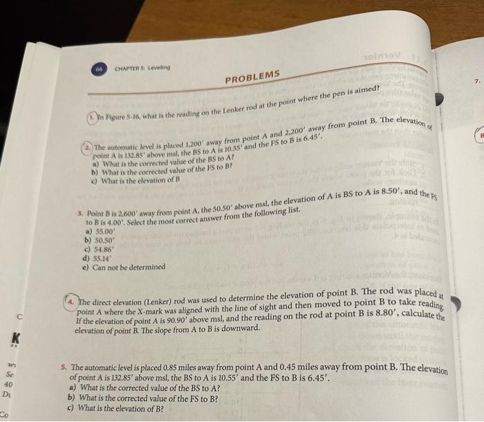 Solved 1. In Figure 5.16, what is the reading on the Lenker | Chegg.com