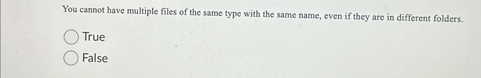 Solved You cannot have multiple files of the same type with | Chegg.com