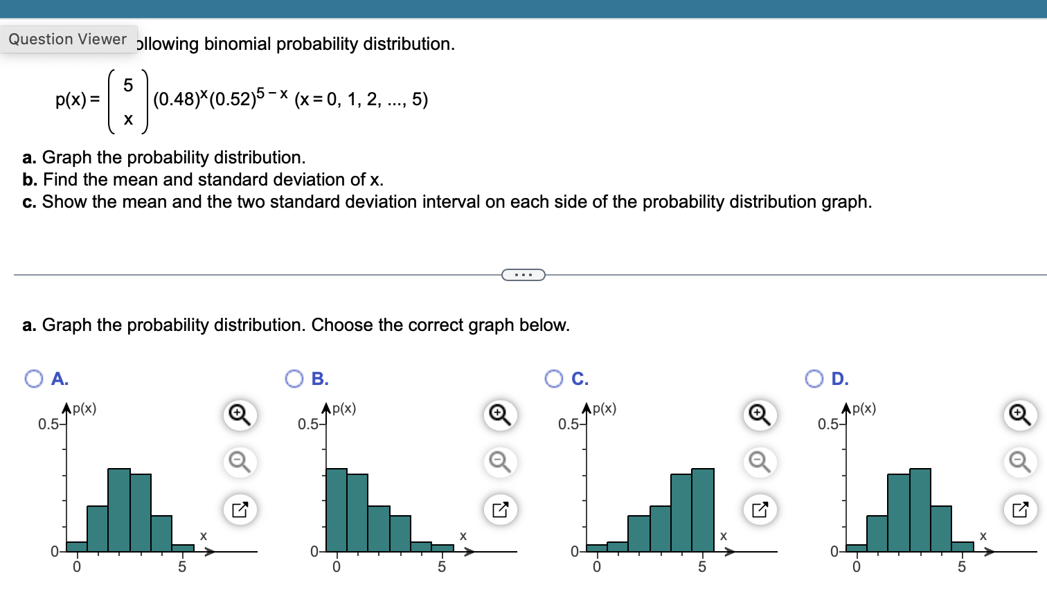Solved Consider the following binomial probability | Chegg.com