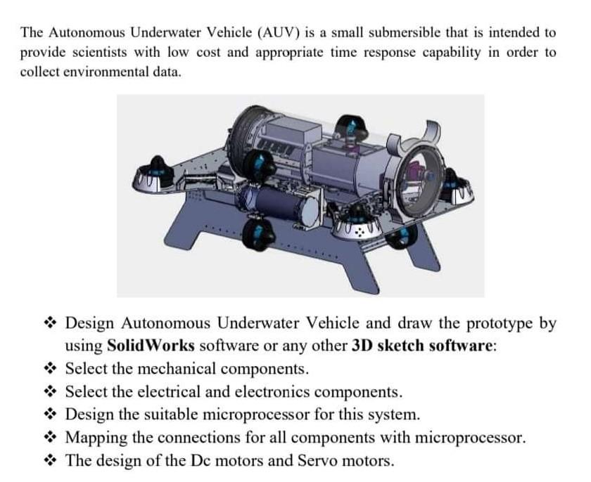 Solved The Autonomous Underwater Vehicle (AUV) is a small | Chegg.com