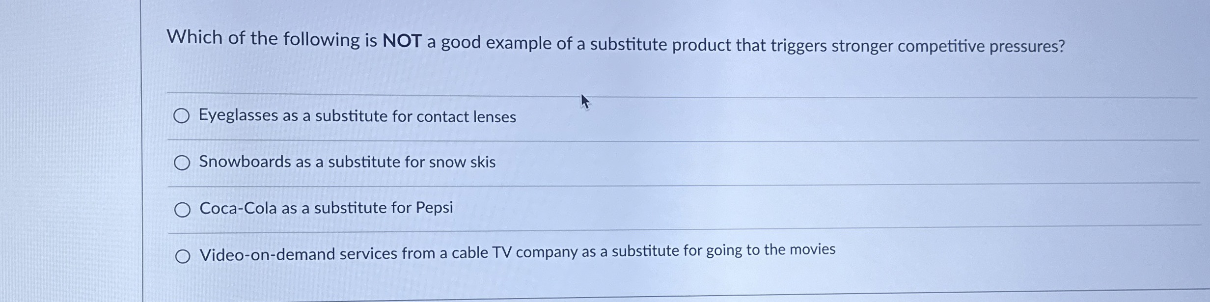 Solved Which of the following is NOT a good example of a | Chegg.com