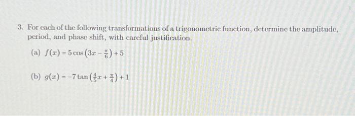 Solved 3. For each of the following transformations of a | Chegg.com