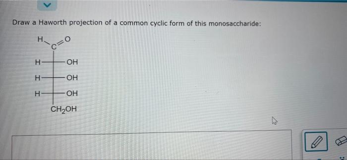 Solved Draw a Haworth projection of a common cyclic form of | Chegg.com