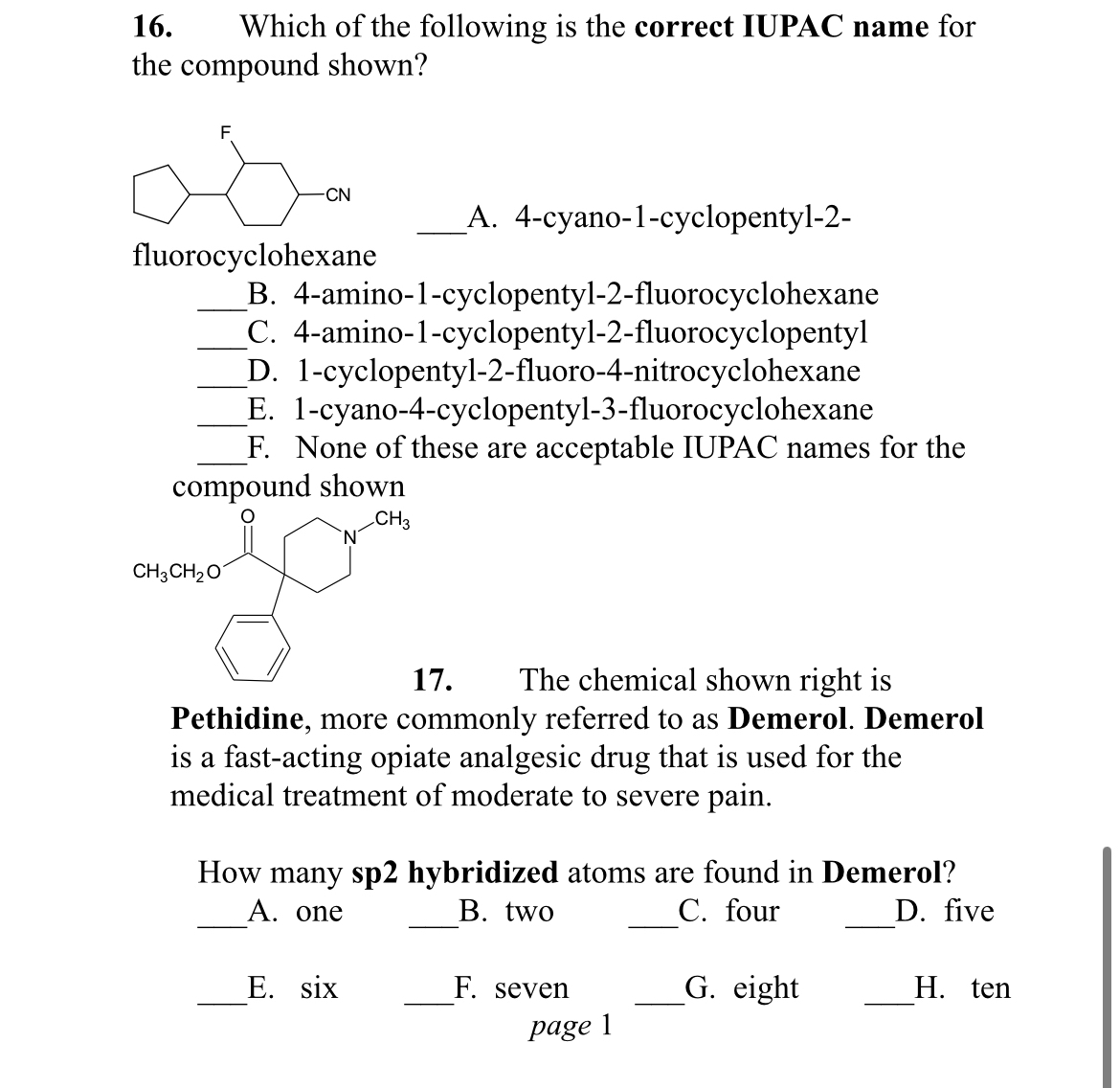 Solved Which of the following is the correct IUPAC name for | Chegg.com