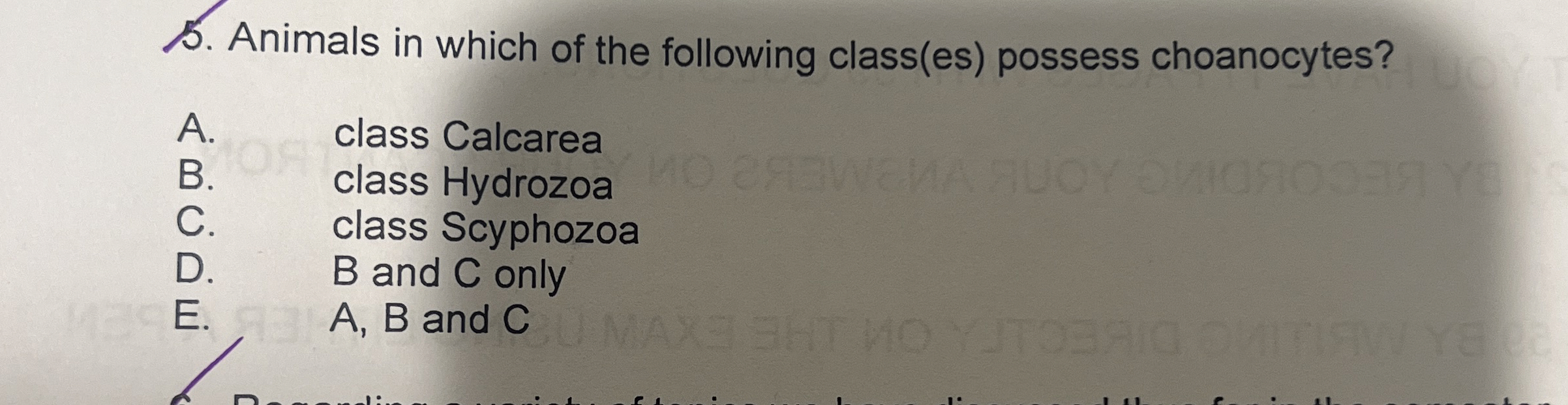 Solved Animals in which of the following class(es) ﻿possess | Chegg.com