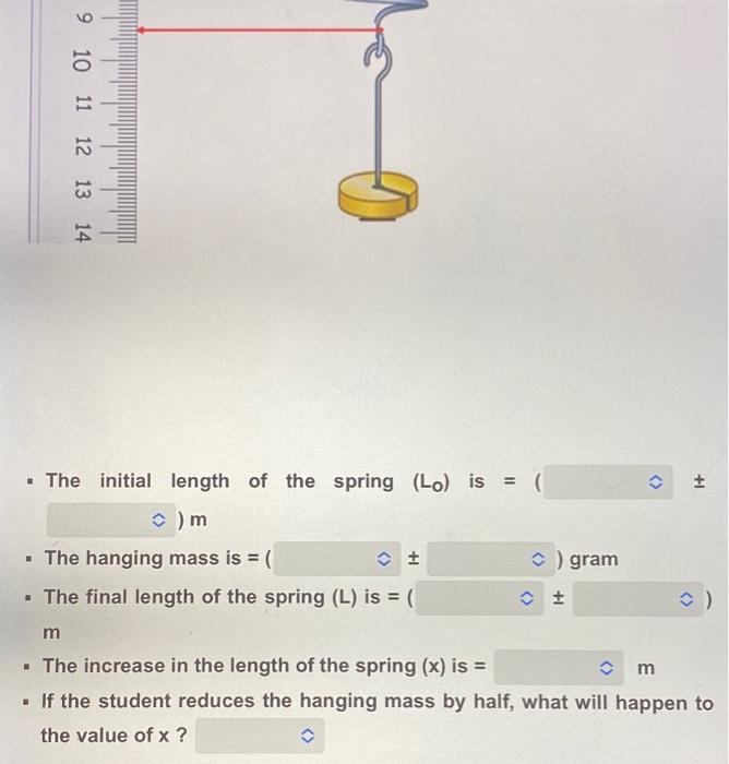 Solved A student performs Hooks law experiment to determine | Chegg.com