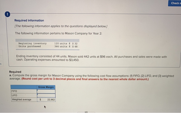 Solved Check m Required information [The following | Chegg.com Solved Check m Required information [The following | Chegg.com