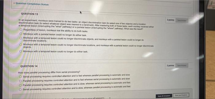 Solved Question Completion Status: QUESTION 13 2 points In | Chegg.com