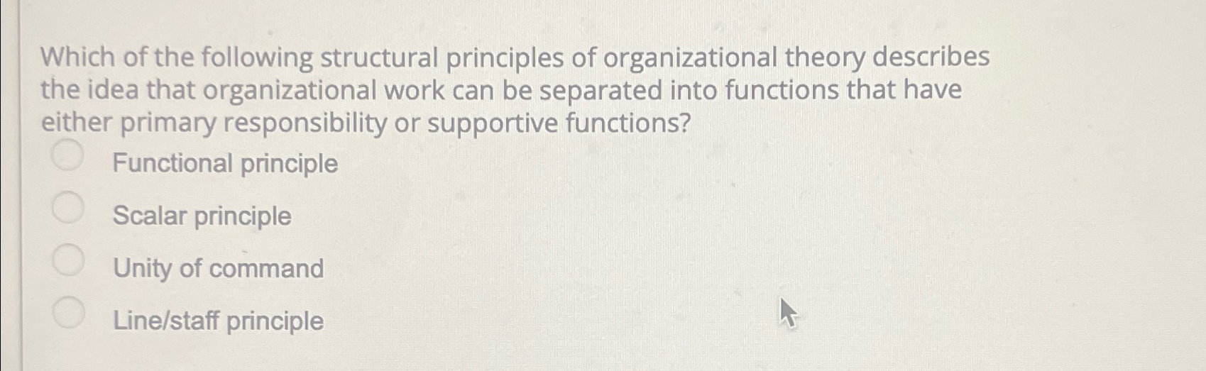 Solved Which of the following structural principles of | Chegg.com