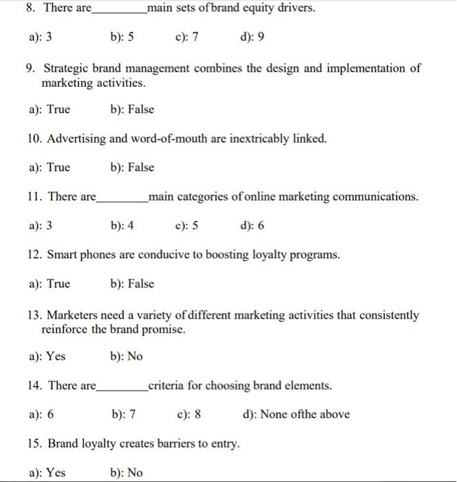 Solved Multiple Choice Questions - MCQs 1. A product has | Chegg.com