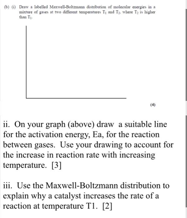 Solved (b) (1) Draw a labelled Maxwell-Boltzmann | Chegg.com