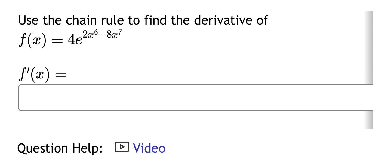 Solved Use the chain rule to find the derivative | Chegg.com