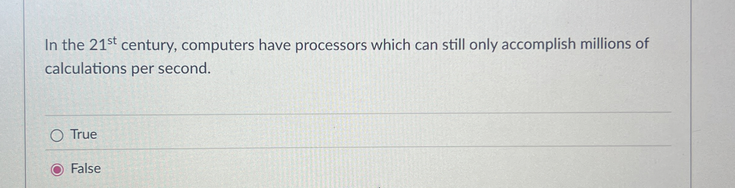 Solved In the 21st ﻿century, computers have processors | Chegg.com