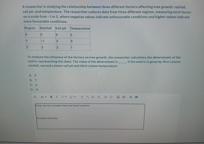 Solved A researcher is studying the relationship between | Chegg.com
