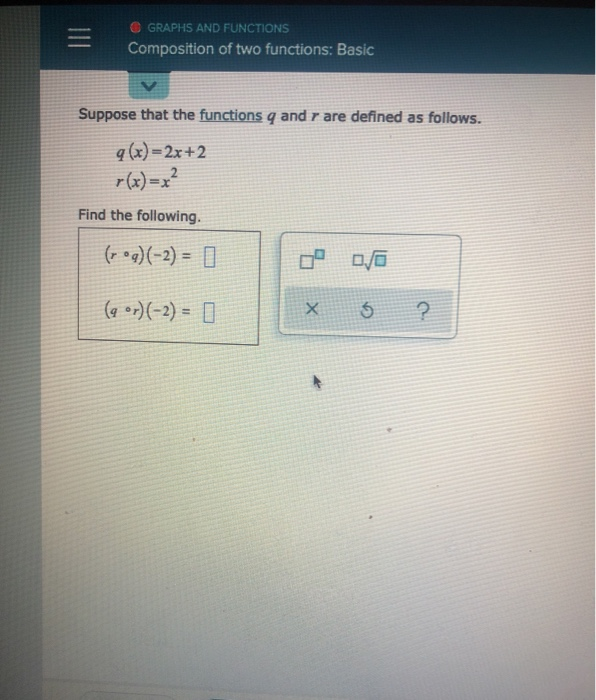 Solved = GRAPHS AND FUNCTIONS Composition of two functions: | Chegg.com