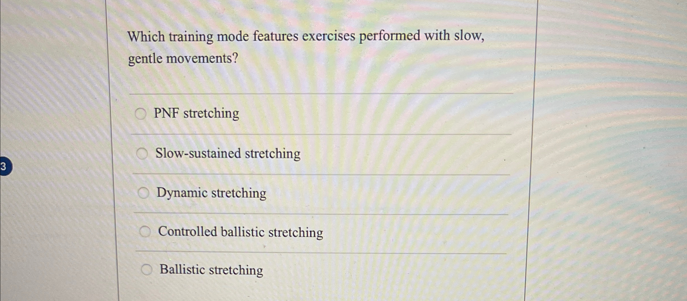 Solved Which training mode features exercises performed with | Chegg.com