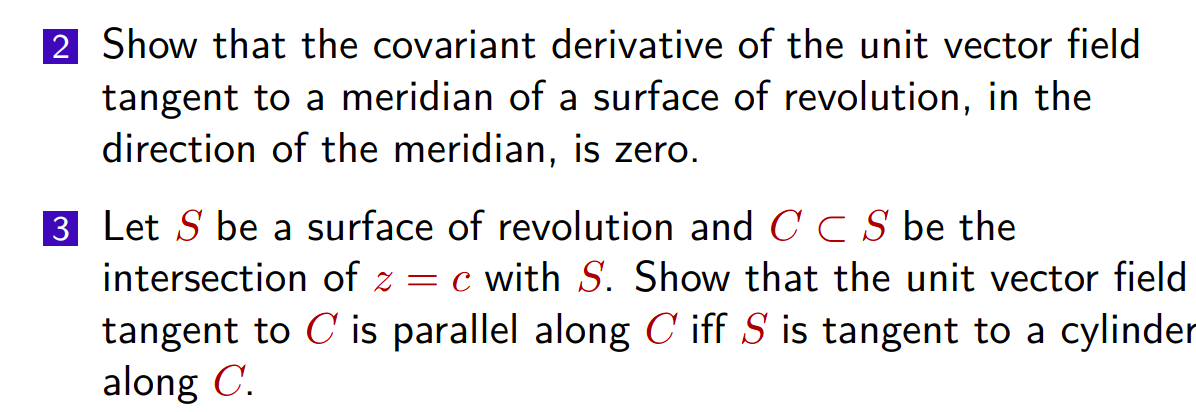Solved 2 show That The Covariant Derivative Of The Unit