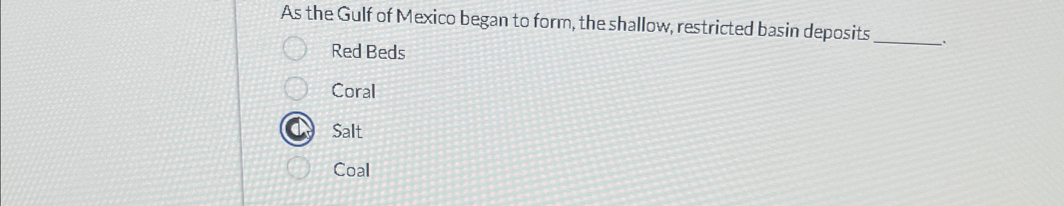 Solved As the Gulf of Mexico began to form, the shallow, | Chegg.com