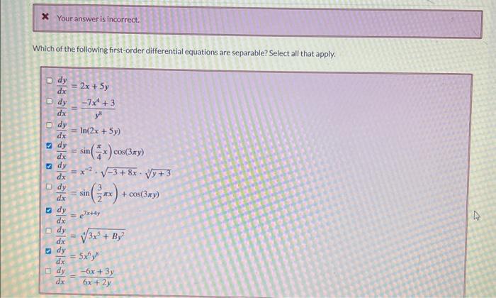 Solved ‏Which of the following first-order differential | Chegg.com