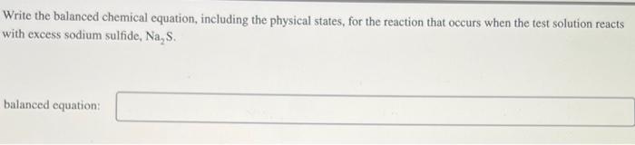 Solved The colorless test solution contains zinc sulfate and | Chegg.com