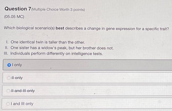 Solved Question 3 Multiple Choice Worth 3 points) (05.05 MC) | Chegg.com