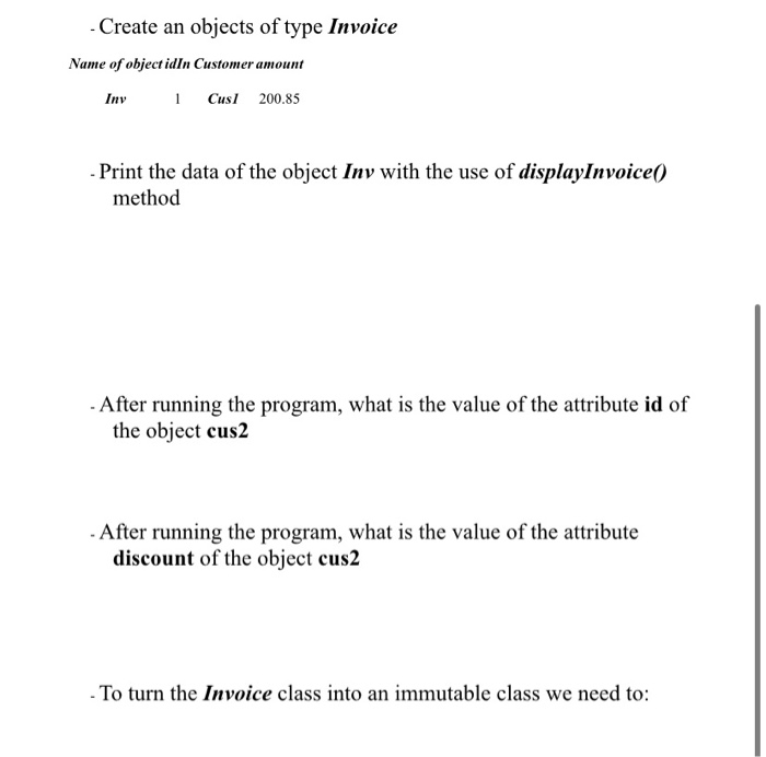 Solved Define A Java Class Namely Customer Containing 