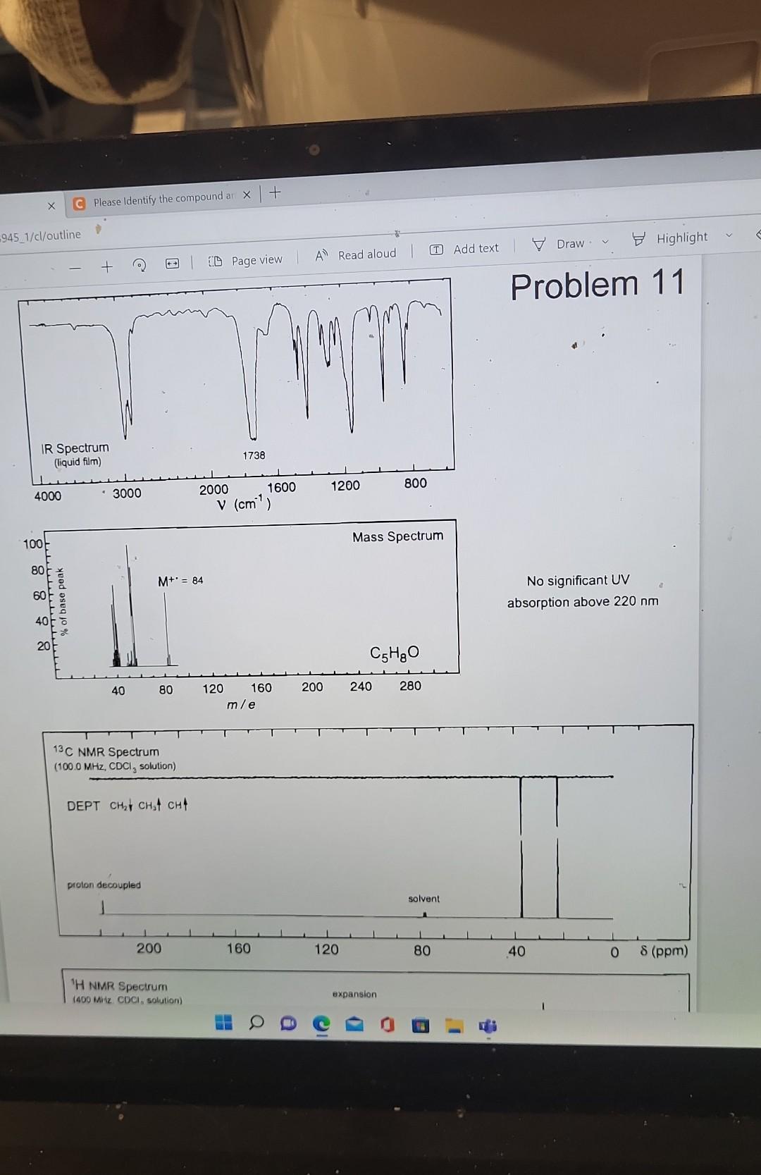 Solved × C Please Identify the compound ar ×1+ Problem 11 | Chegg.com