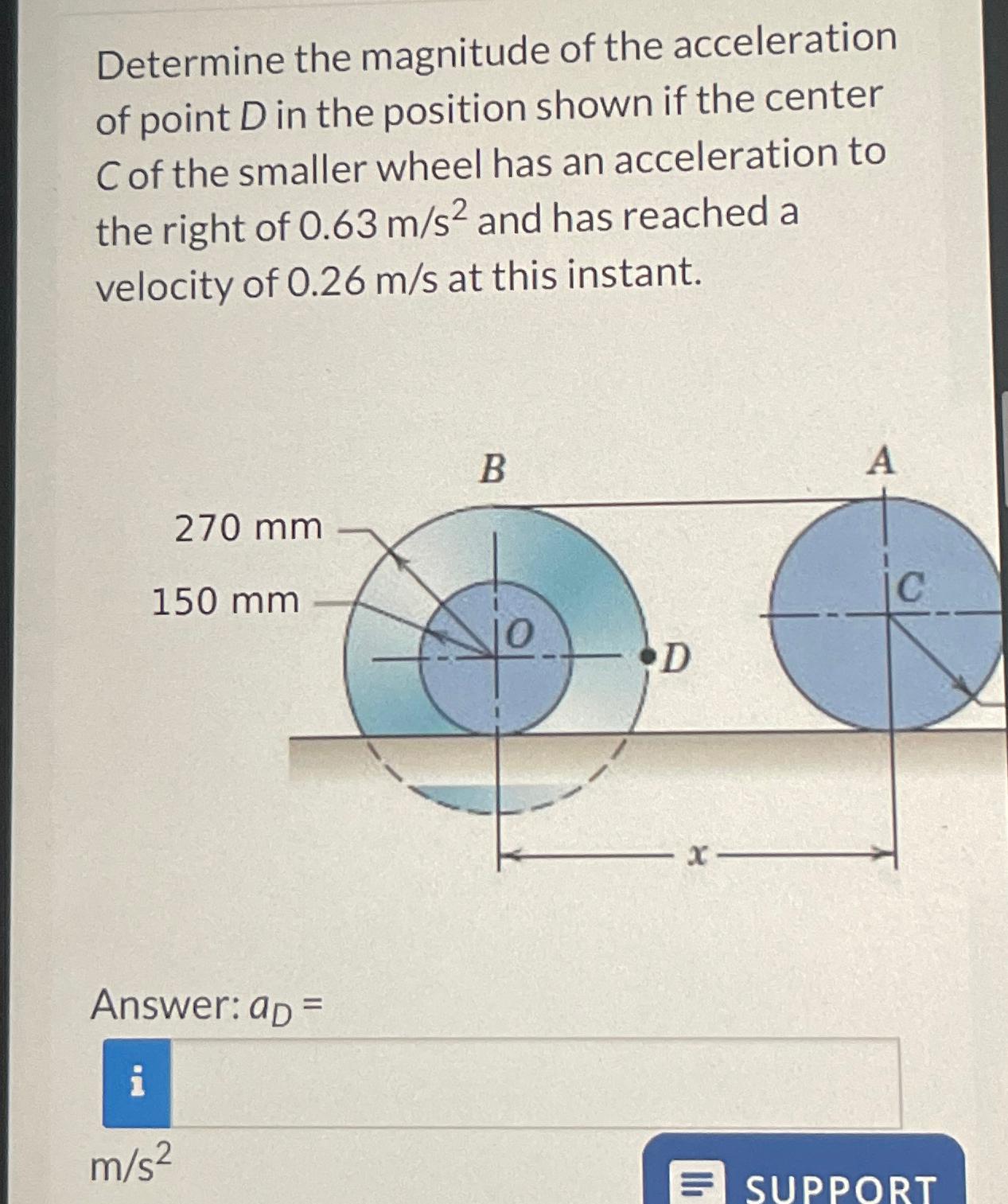 Determine the magnitude of the acceleration of point | Chegg.com