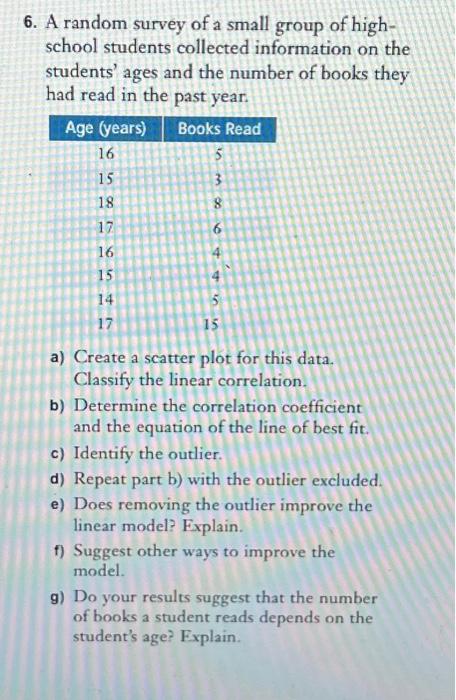 Solved Plot two scatter plots on your worksheet - one that | Chegg.com