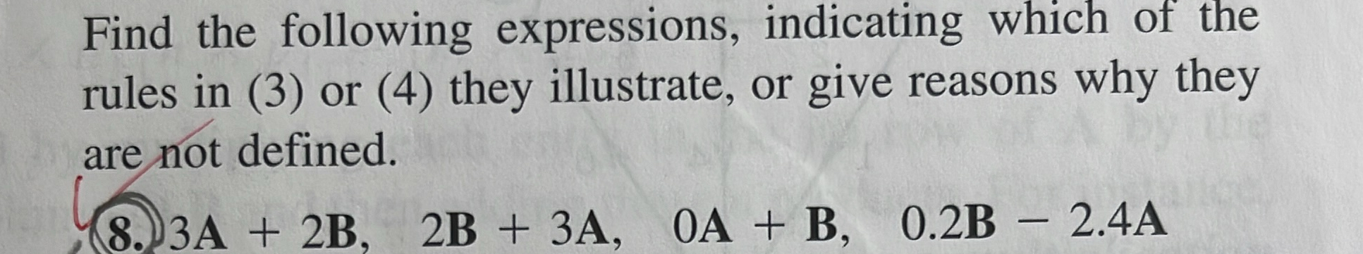 Solved Find the following expressions, indicating which of | Chegg.com