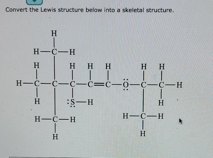 Solved Convert the Lewis structure below into a skeletal | Chegg.com
