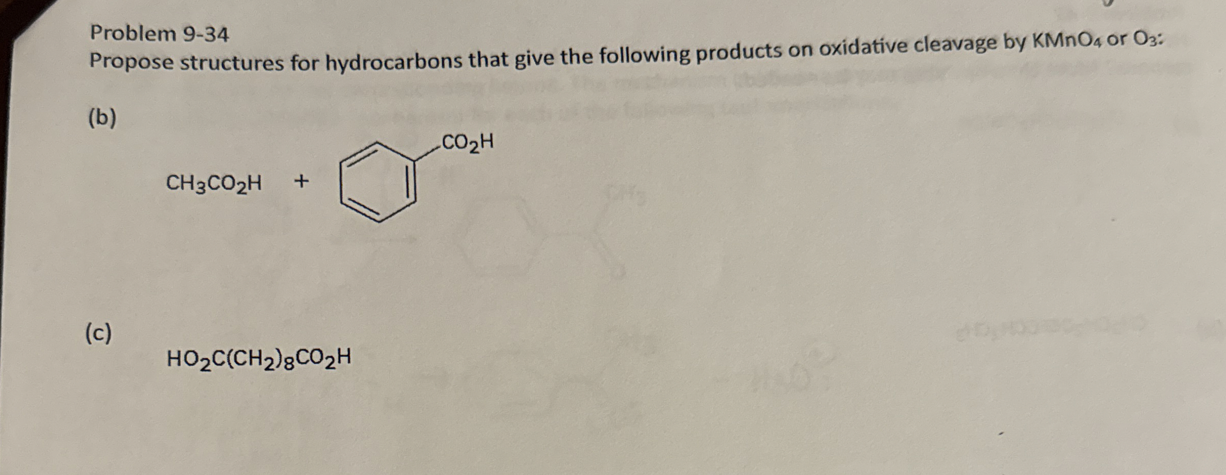 Solved Problem 9-34Propose structures for hydrocarbons that | Chegg.com