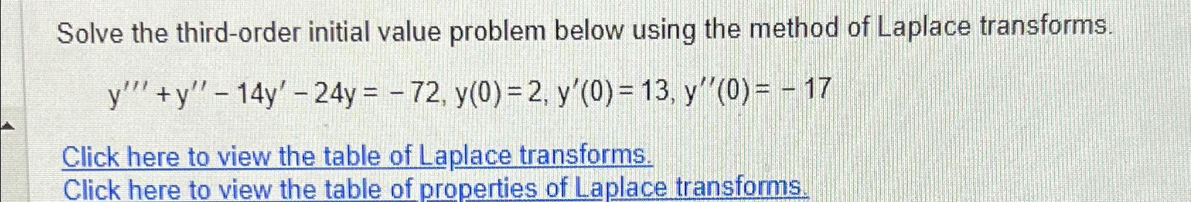 Solved Solve the third-order initial value problem below | Chegg.com
