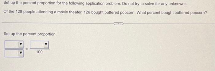 Solved Set up the percent proportion for the following | Chegg.com