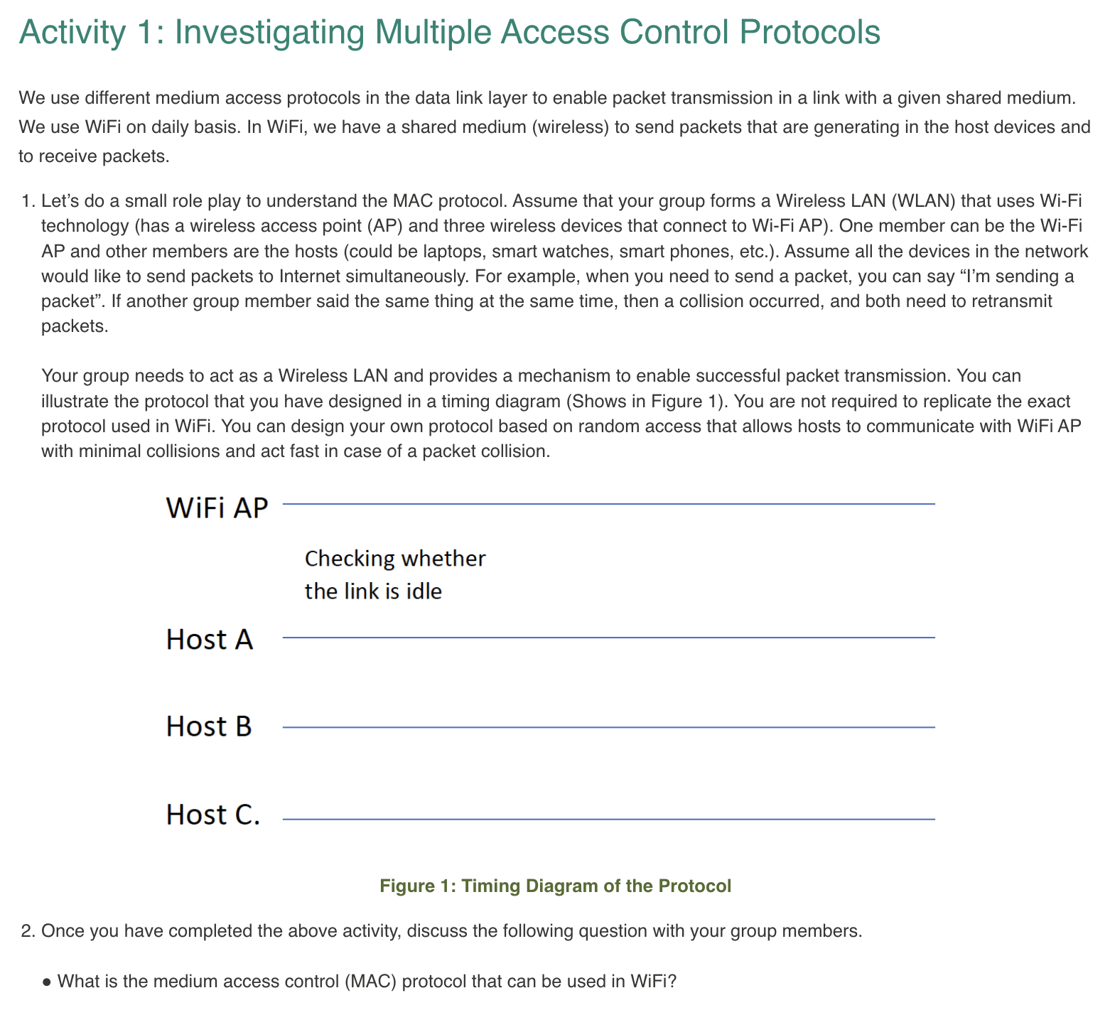 Solved Activity 1: Investigating Multiple Access Control | Chegg.com