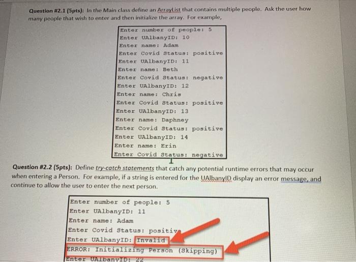 Solved Question #1.1 (5pts): In the class called Person, add | Chegg.com