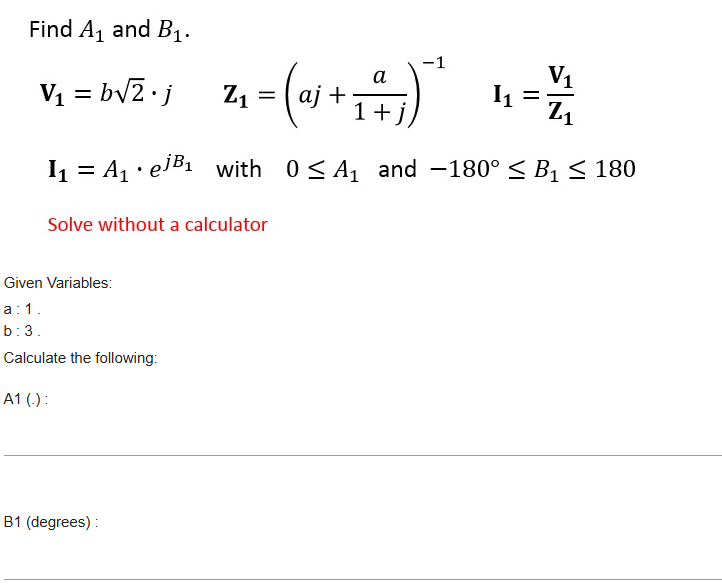 Solved Solve without a calculatorGiven | Chegg.com