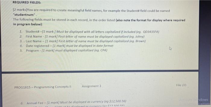 Prog1815 Programming Concepts Il Assignment 3 File 