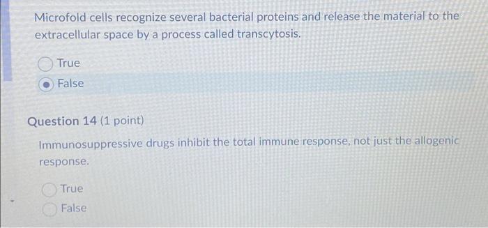 Microfold cells recognize several bacterial proteins | Chegg.com