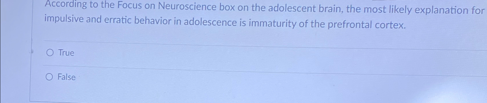 Solved According to the Focus on Neuroscience box on the | Chegg.com