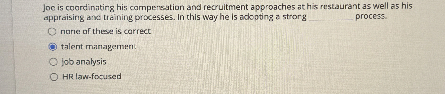Solved Joe is coordinating his compensation and recruitment | Chegg.com