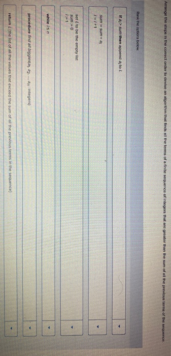 Solved Arrange the steps in the correct order to devise an | Chegg.com