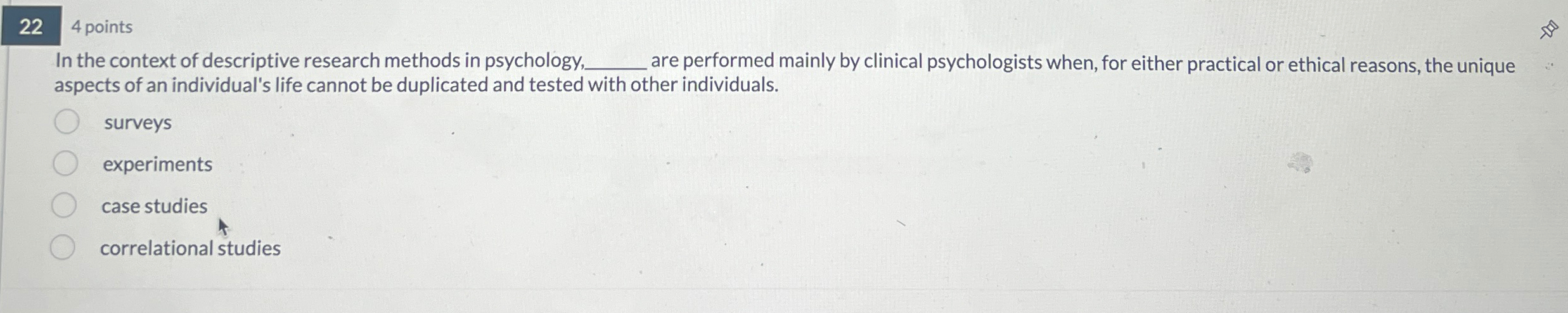 Solved 4 ﻿pointsIn the context of descriptive research | Chegg.com