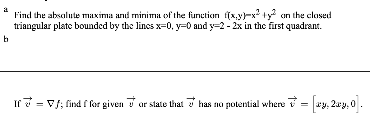 Solved a Find the absolute maxima and minima of the function | Chegg.com
