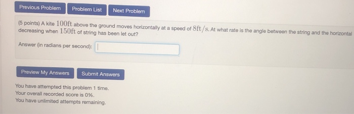 Solved Previous Problem Problem List Next Probler (5 points) | Chegg.com