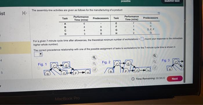The assembly-line activities are given as follows for | Chegg.com