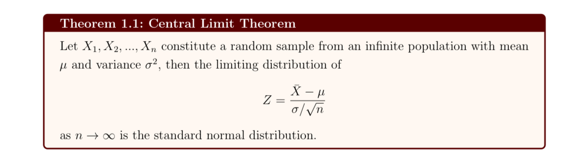 Theorem 1.1: Central Limit TheoremLet x1,x2,dots,xn | Chegg.com