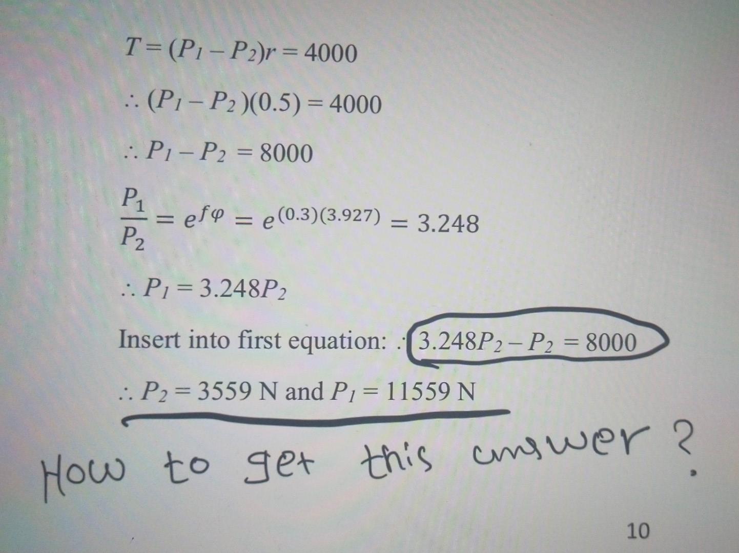 Solved please explain me how to reach to p1 and p2 value? i | Chegg.com