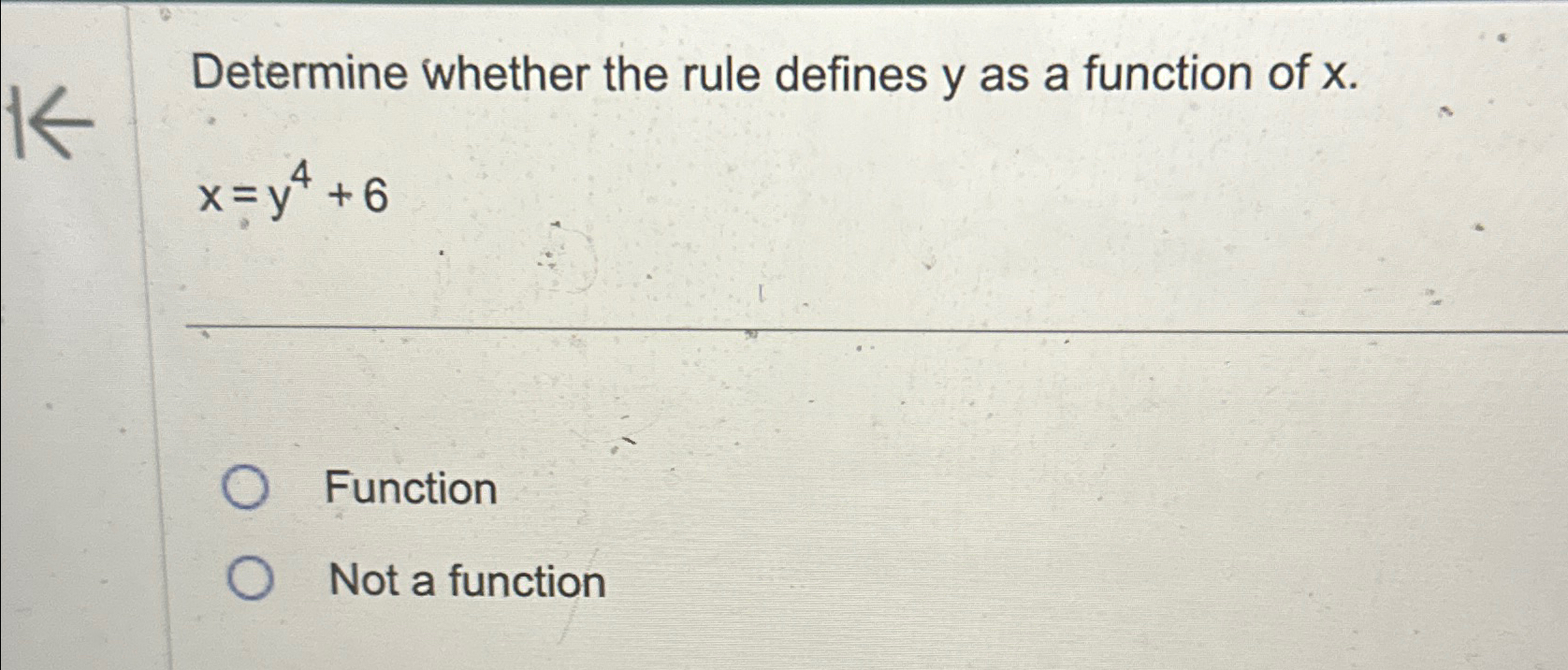 Solved Determine whether the rule defines y ﻿as a function | Chegg.com