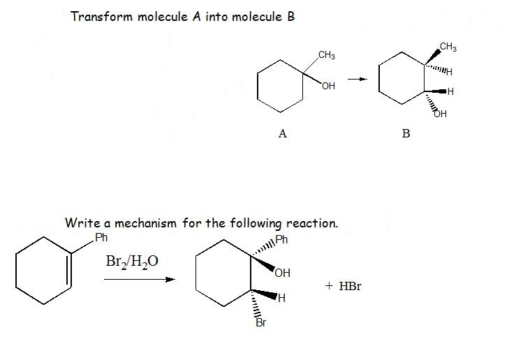 Solved Transform molecule A into molecule B Write a | Chegg.com